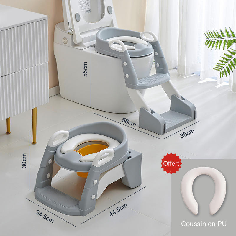 Réducteur toilette innovant - Pot Bébé - Gris - Joyeuse Planet